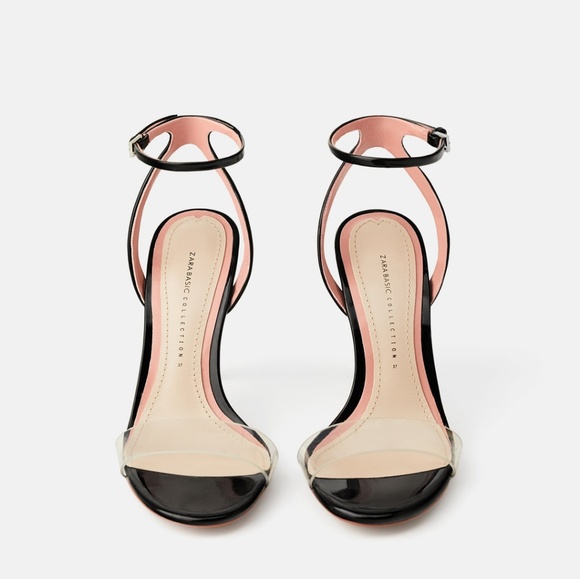 Zara | Shoes | Zara Heel Vinyl Sandals | Poshmark
